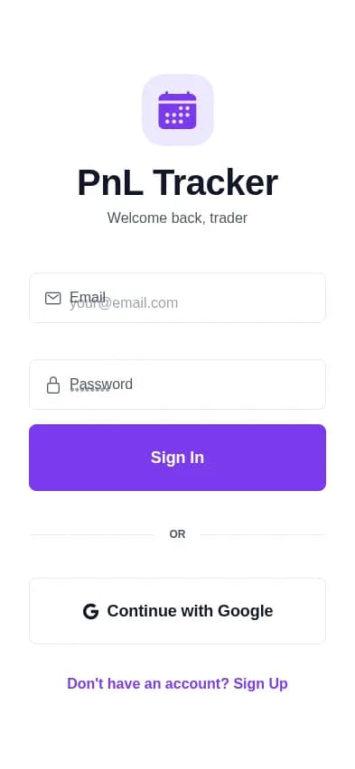 PnL Calendar Tracker
