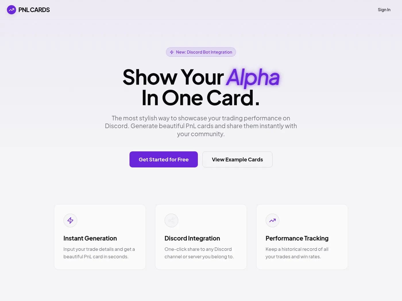 PnL Cards Discord Bot