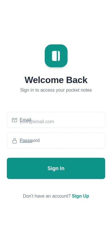 Pocket Notes App