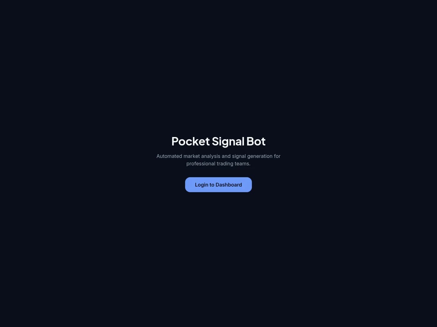 Pocket Option Signal Bot