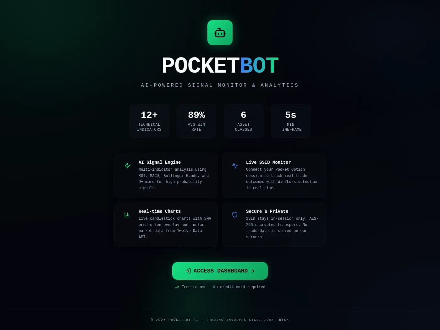 PocketBot Signal Monitor