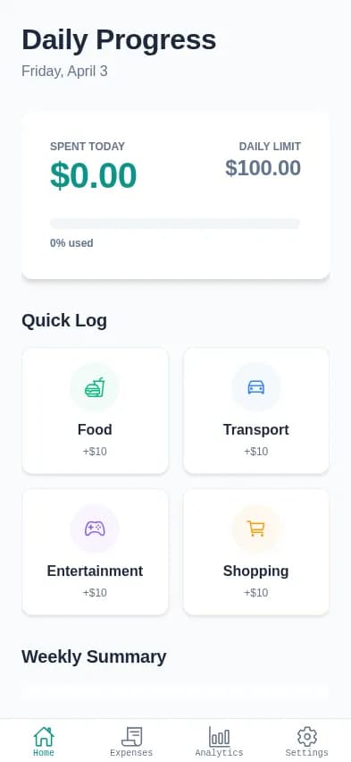 PocketLimit Budget App