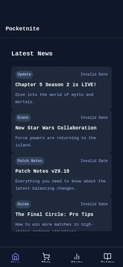Pocketnite App