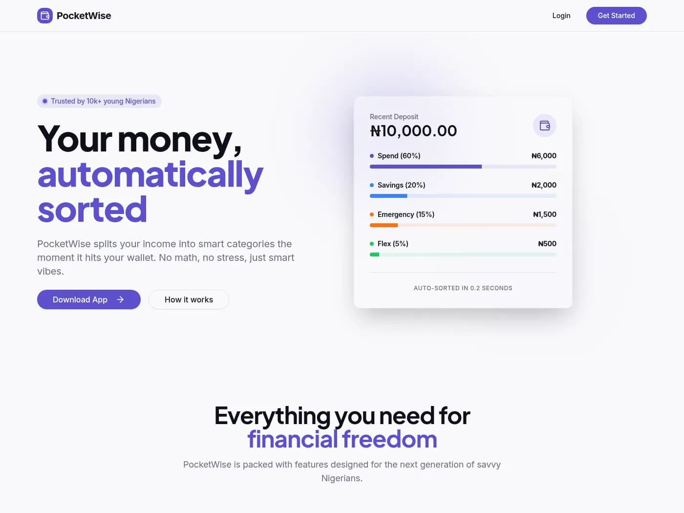 PocketWise Landing Page