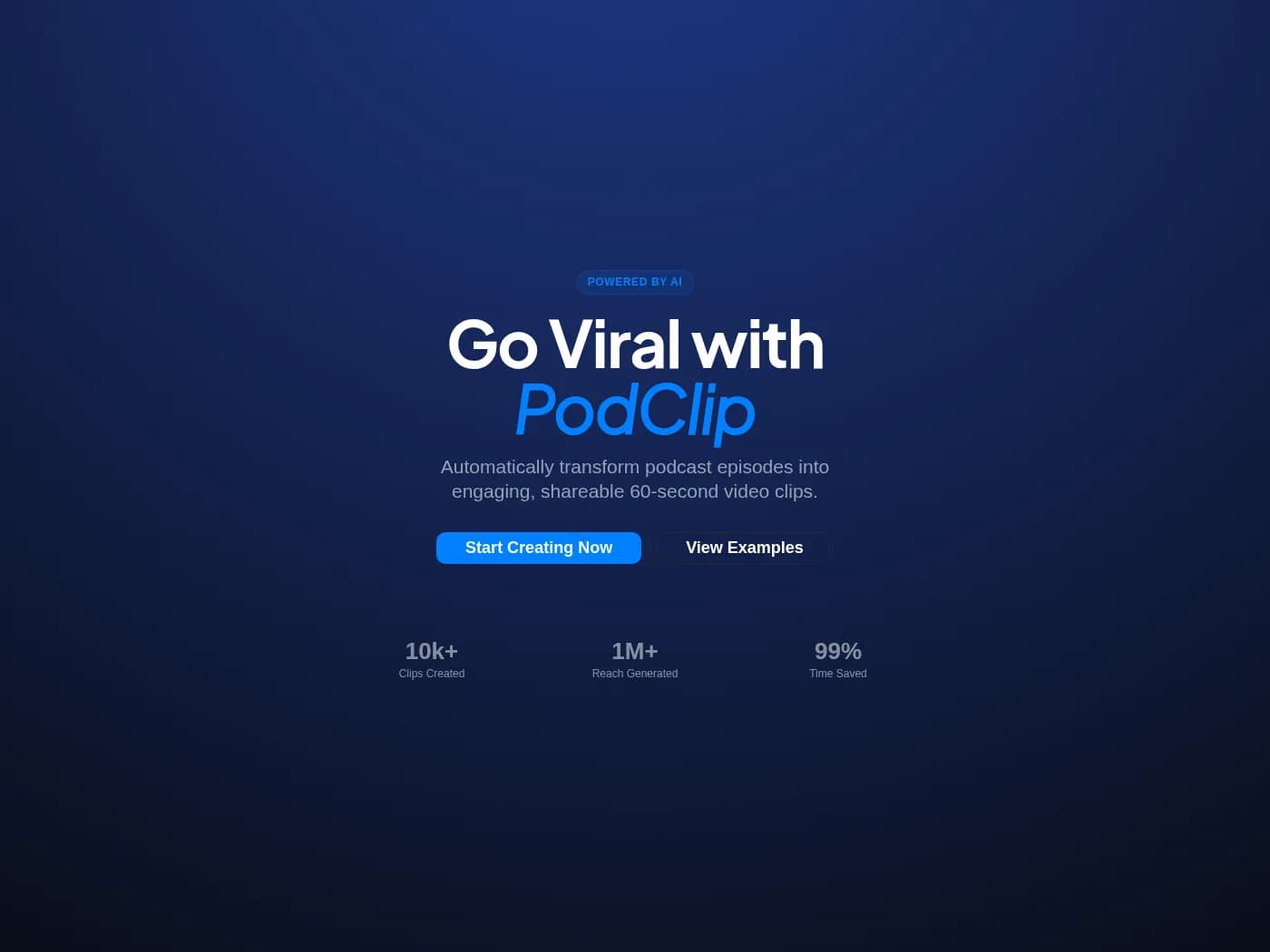 PodClip Viral Creator