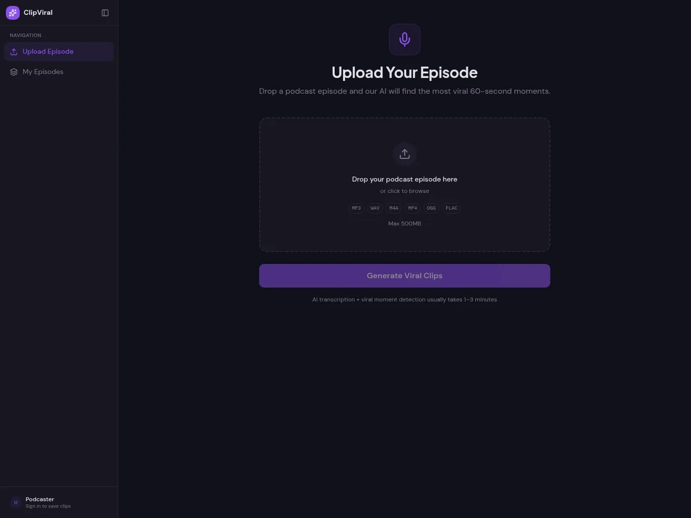 ClipViral for Podcasters