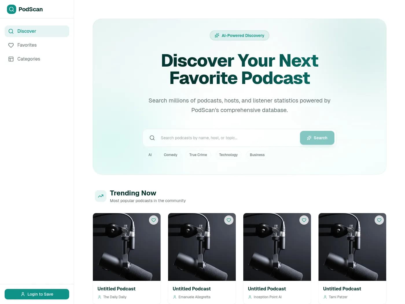 PodScan Directory