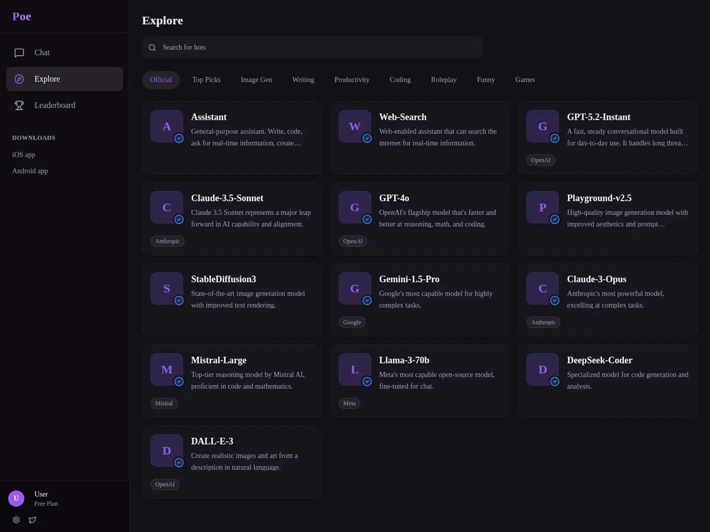 Poe Explore Clone
