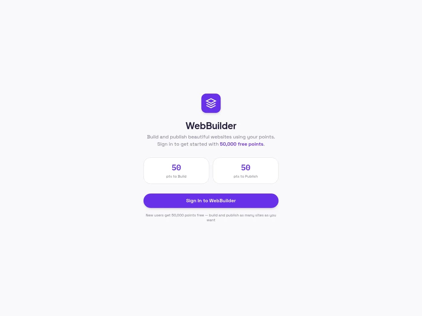 Point-Based Web Builder