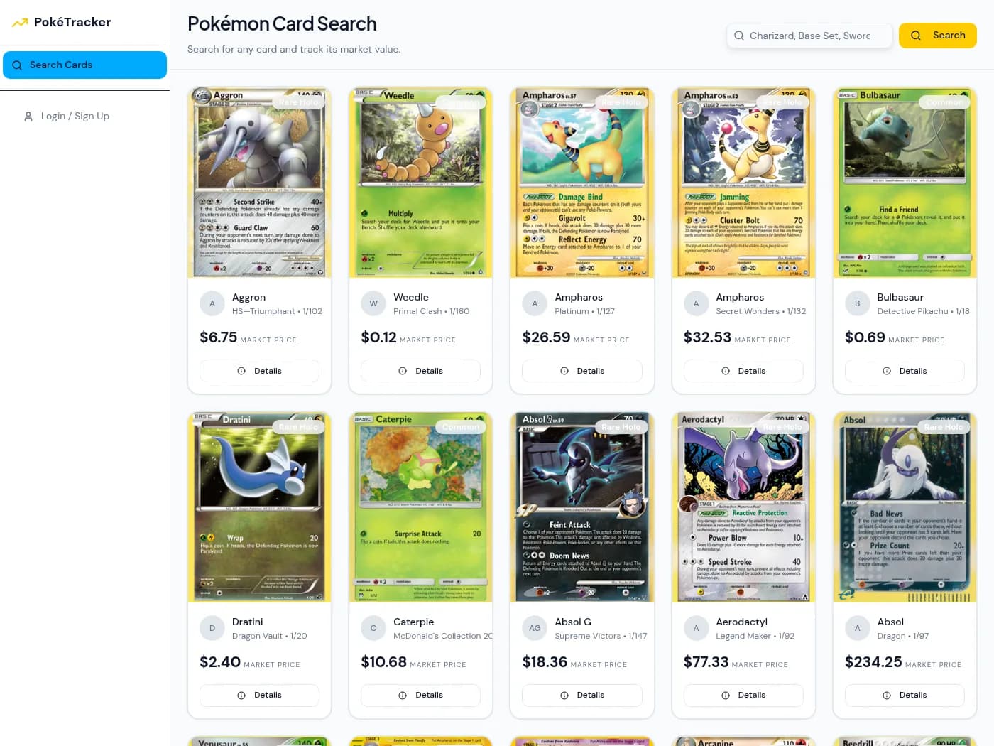 PokéCard Value Tracker