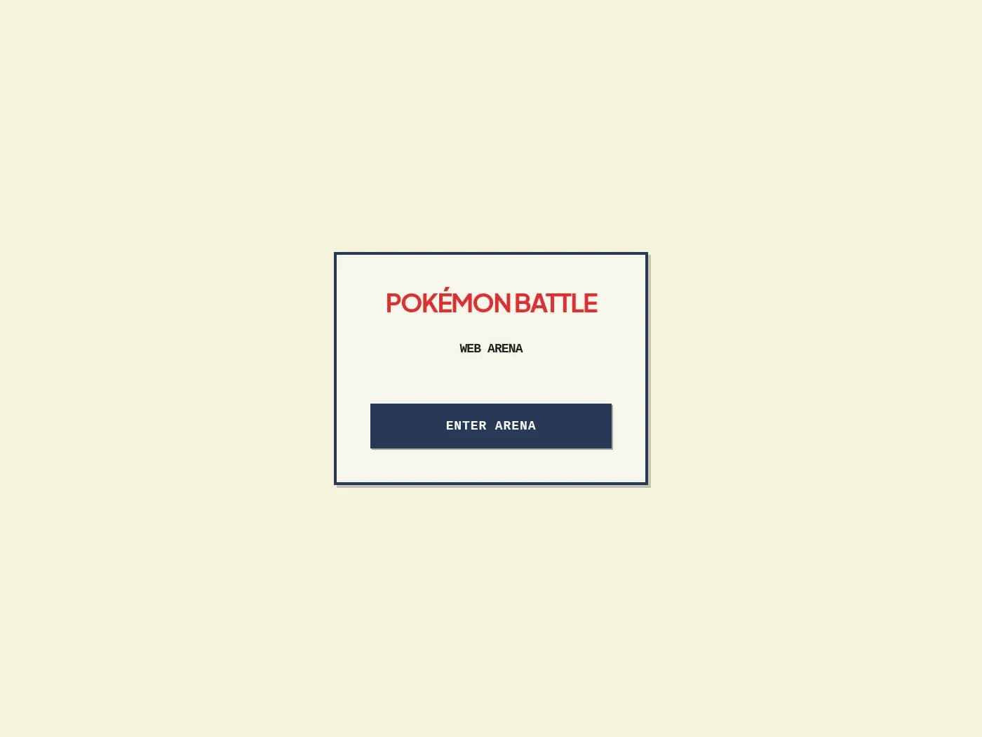 Pokémon Battle Web Arena