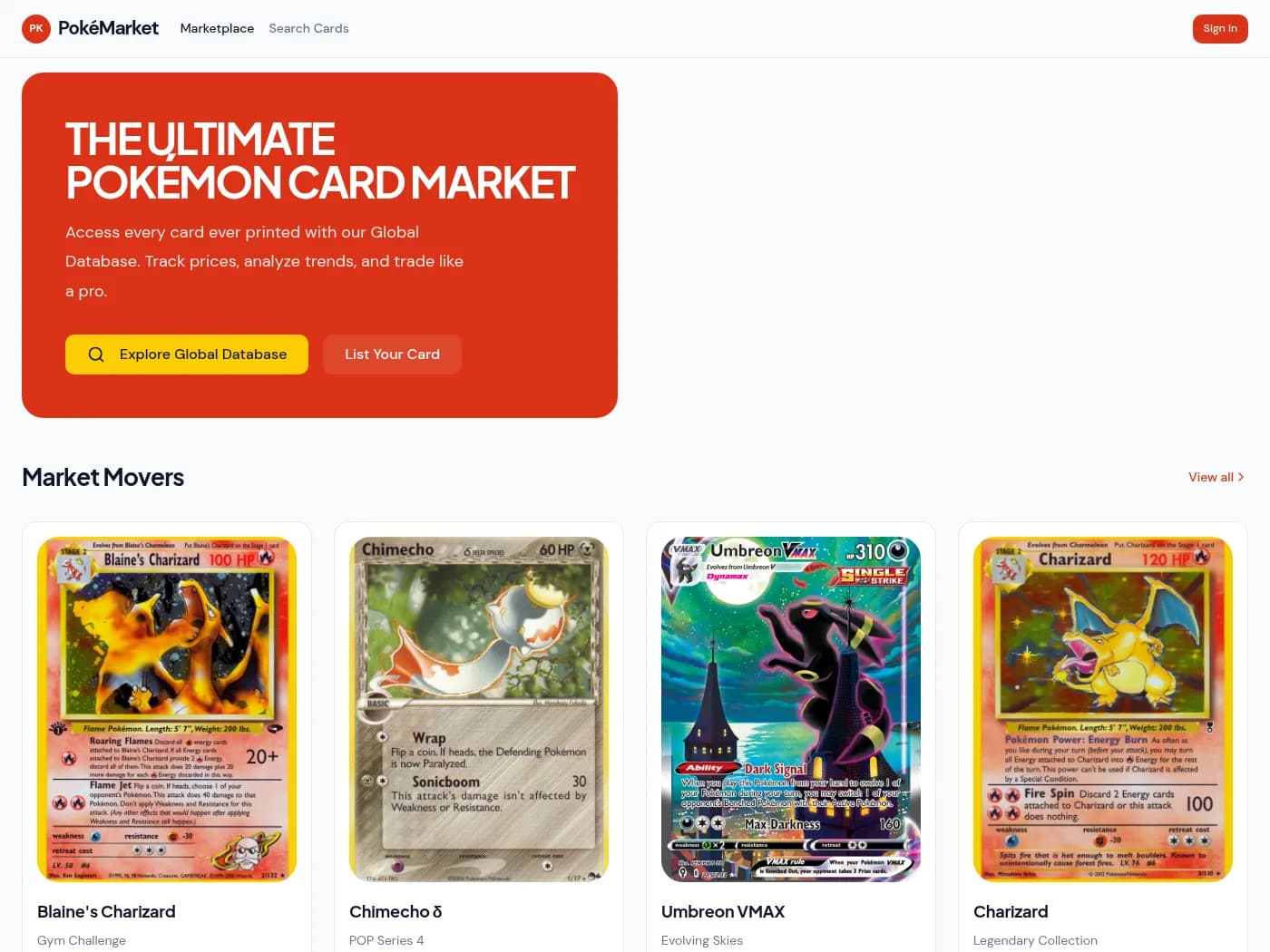 Pokémon Card Marketplace