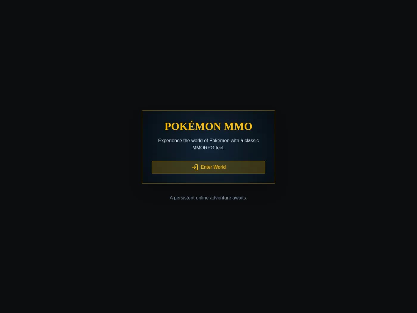 Pokémon MMORPG Adventure