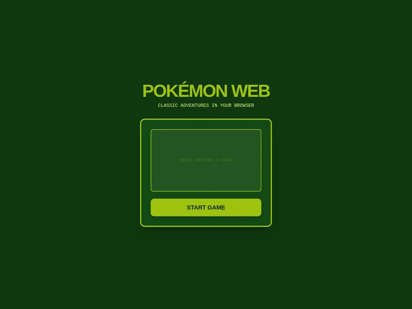 Pokémon Web Emulator