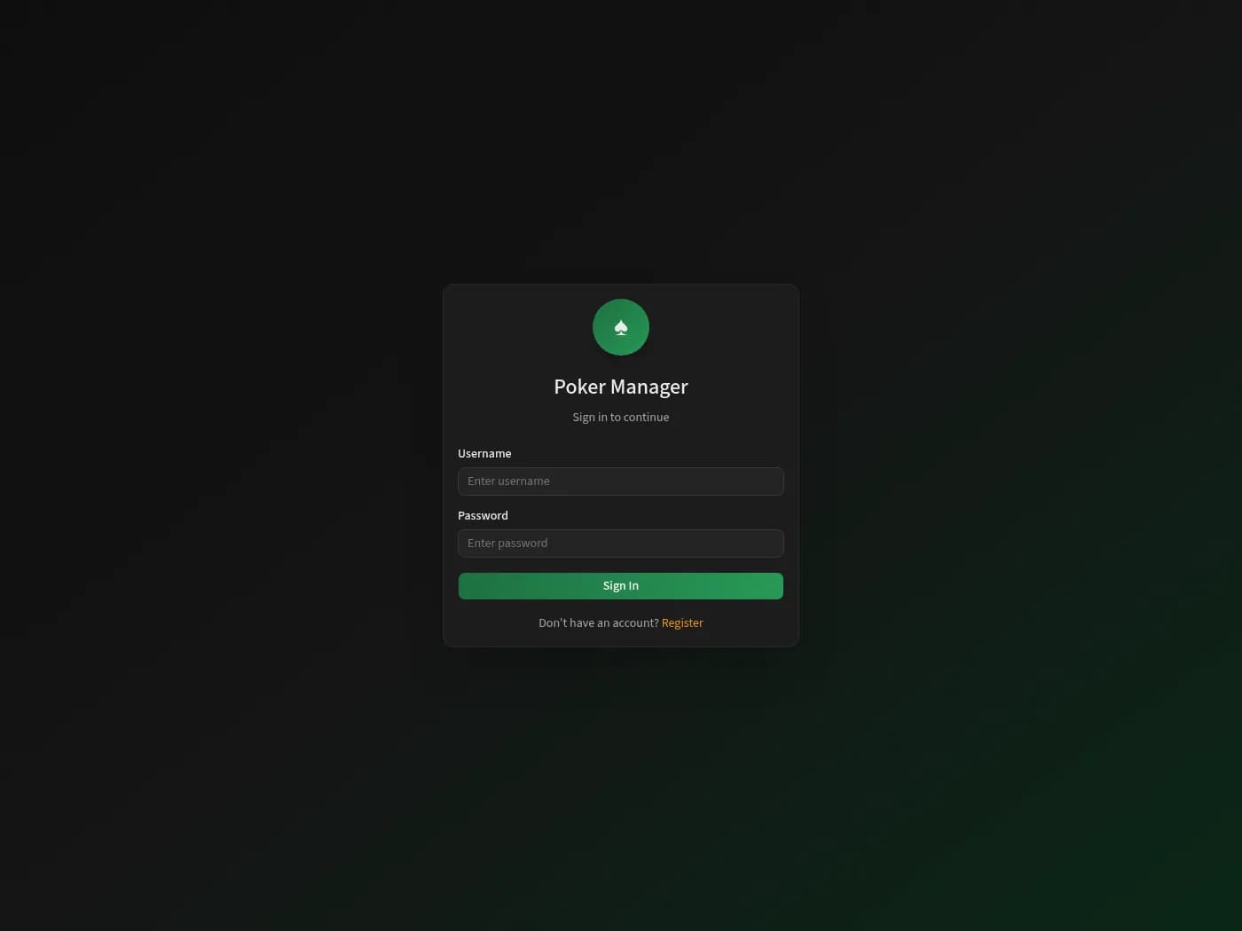 Poker Table Manager