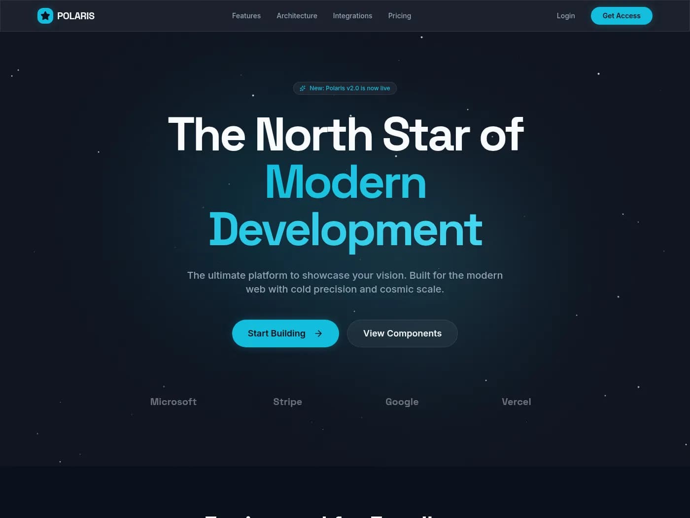 Polaris Landing Page