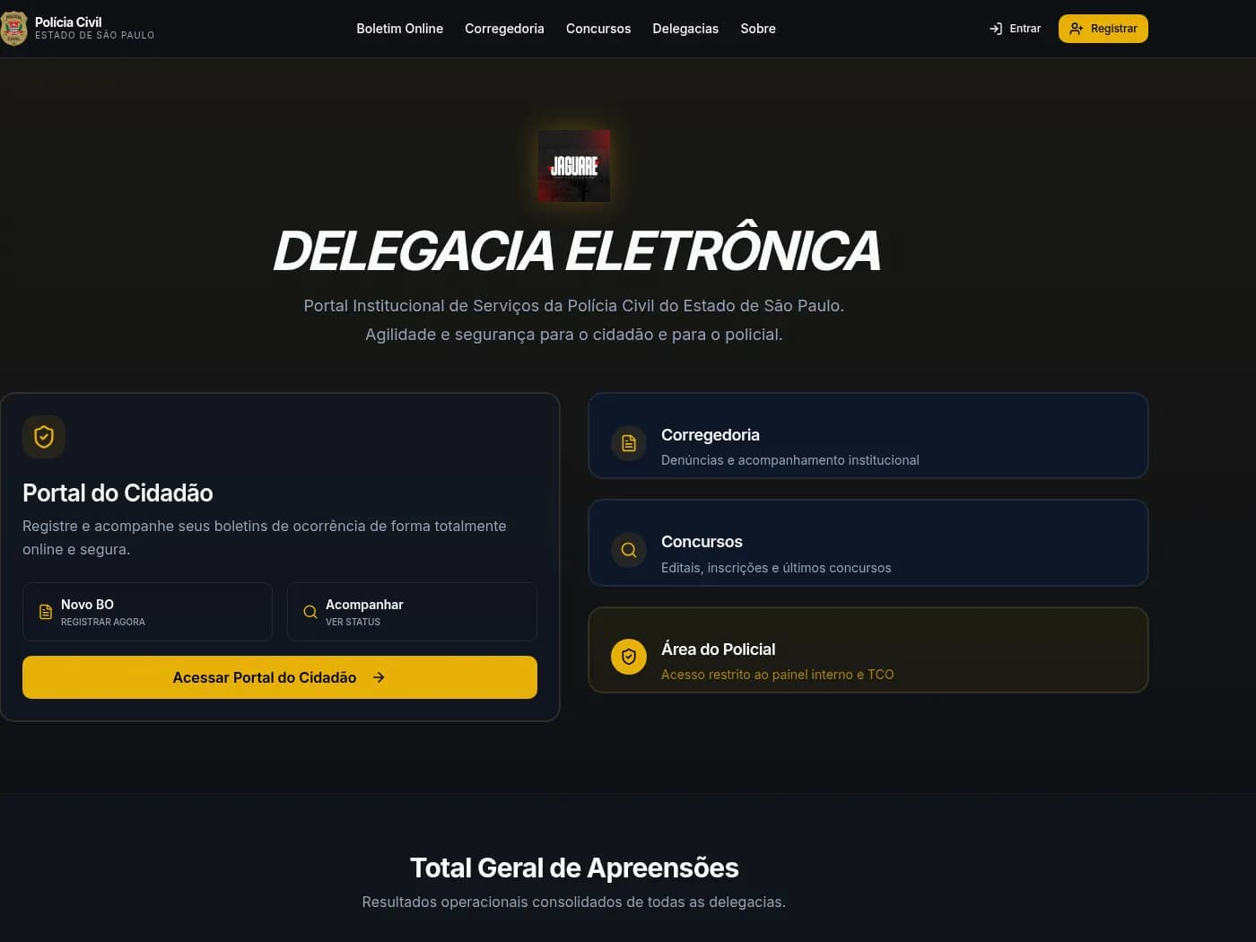 Police Portal Landing