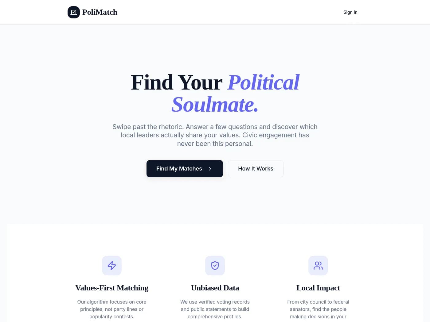 PoliMatch Finder