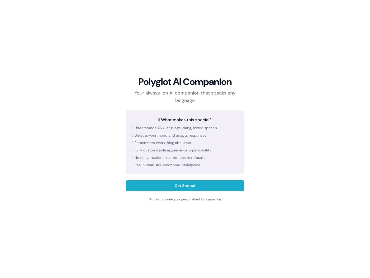 Polyglot AI Companion
