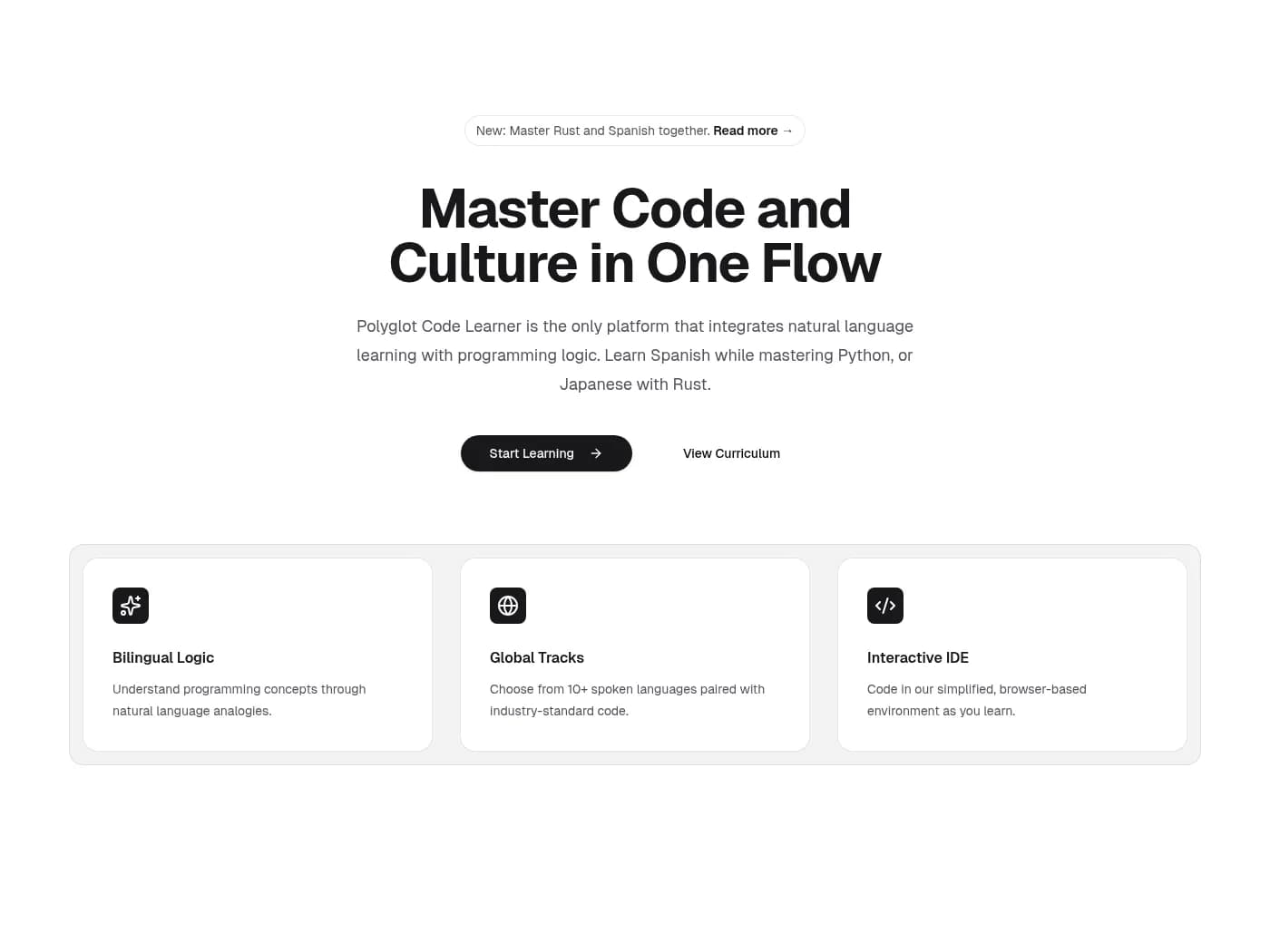 Polyglot Code Learner