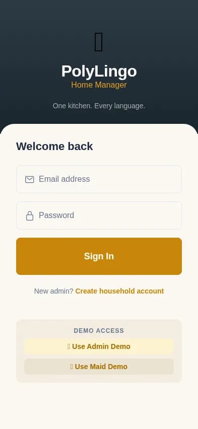 PolyLingo Home Manager