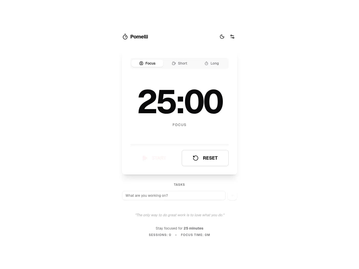 Pomelli Timer Clone