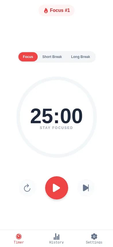 Pomodoro Focus Timer
