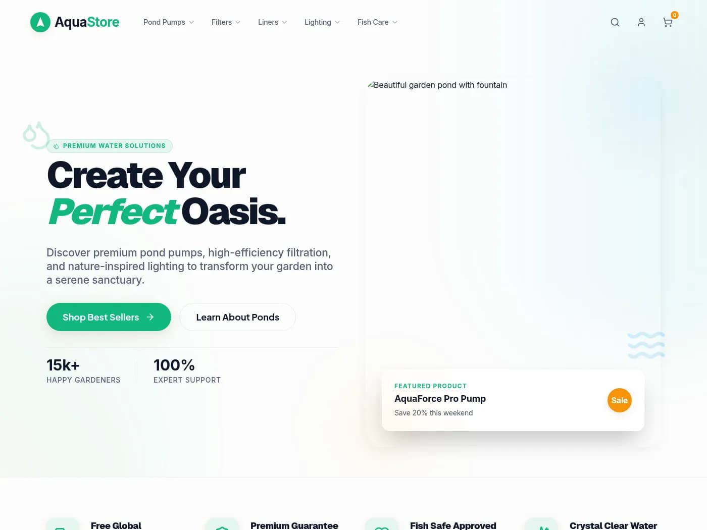 AquaStore Landing Page