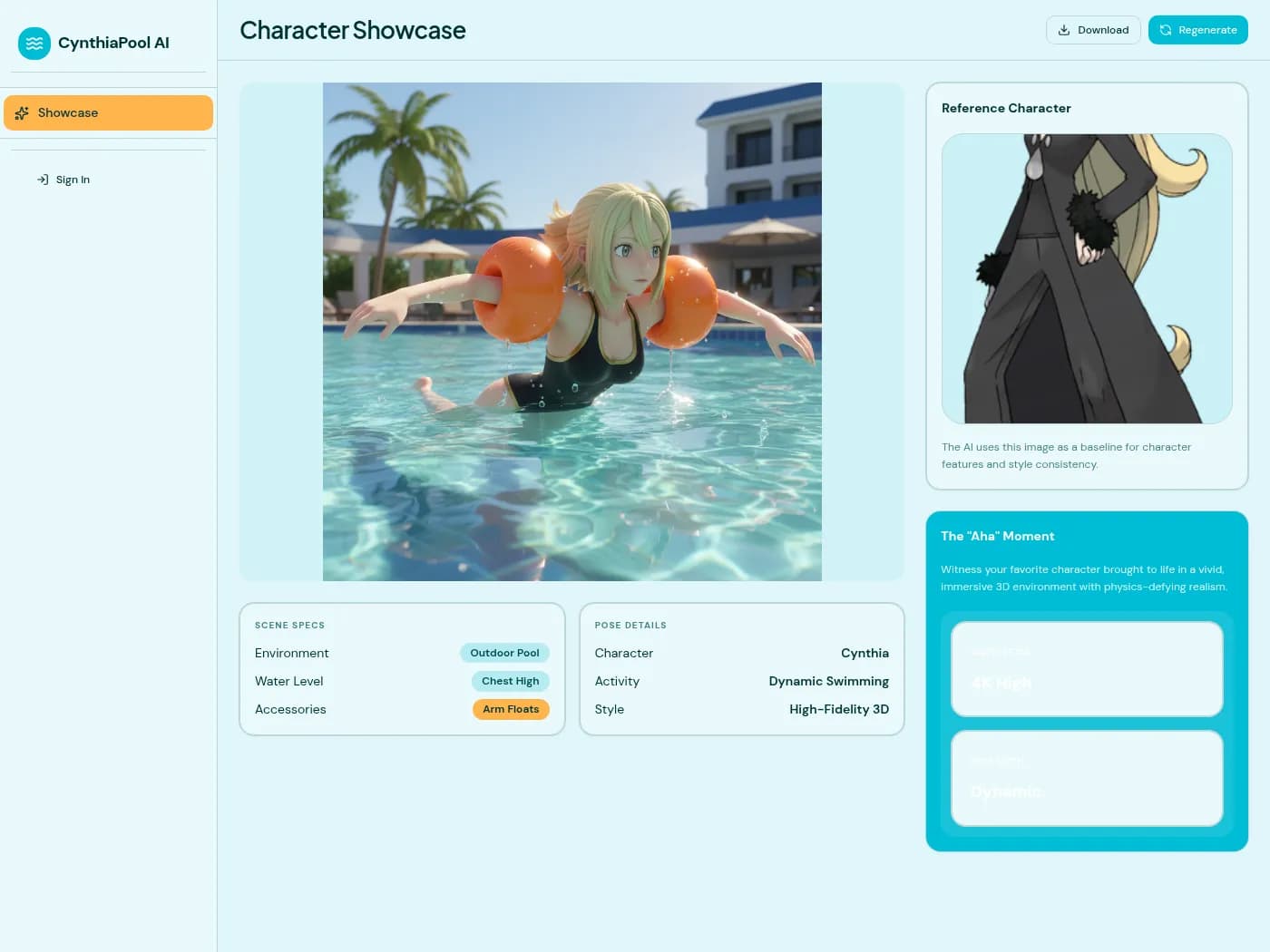 Pool Character Pose
