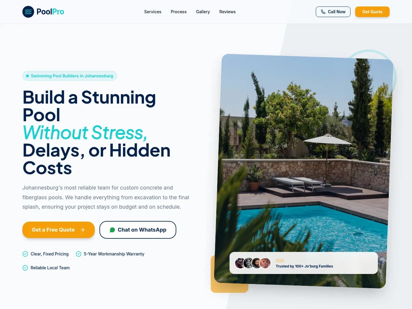 PoolPro Landing Page