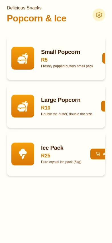 Popcorn Sales Mobile App