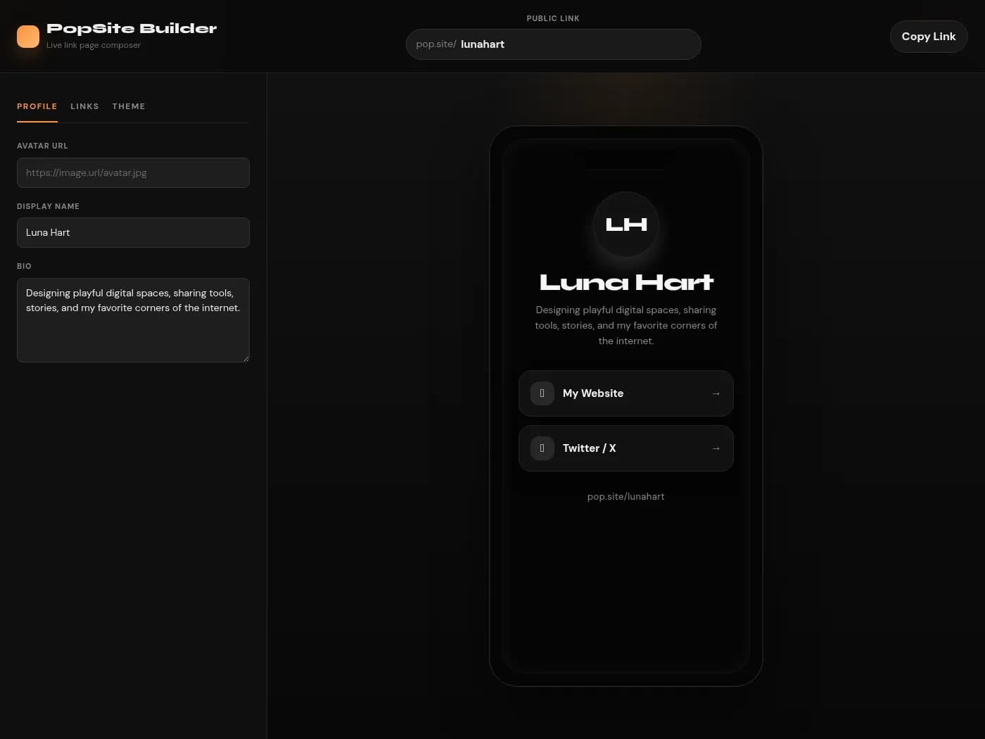 PopSite React Builder