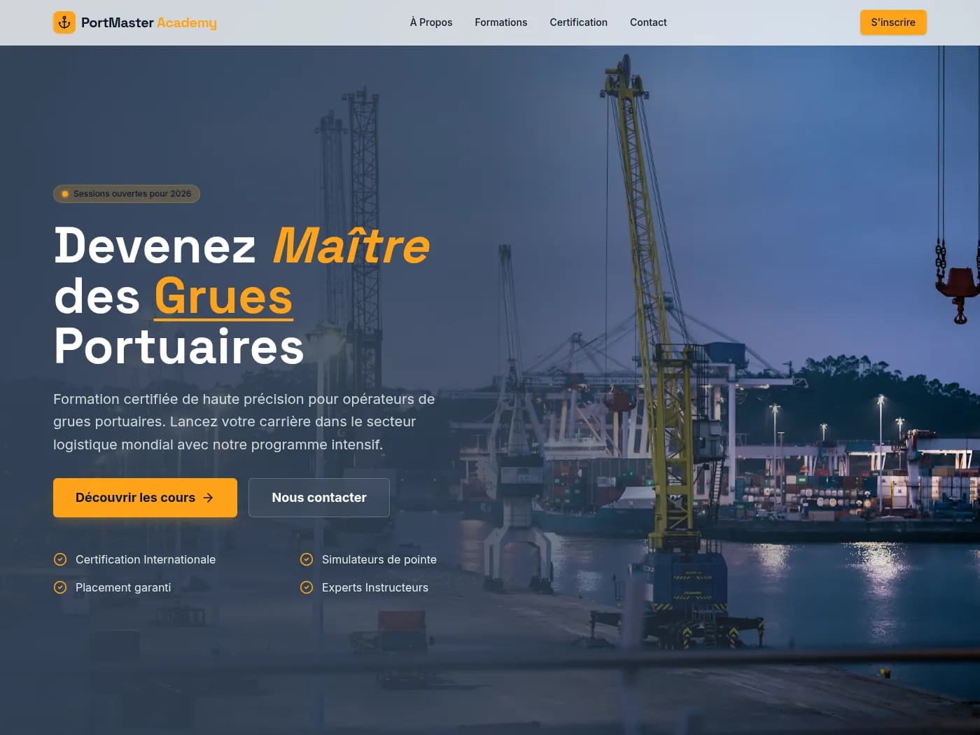 Port Crane Courses Site
