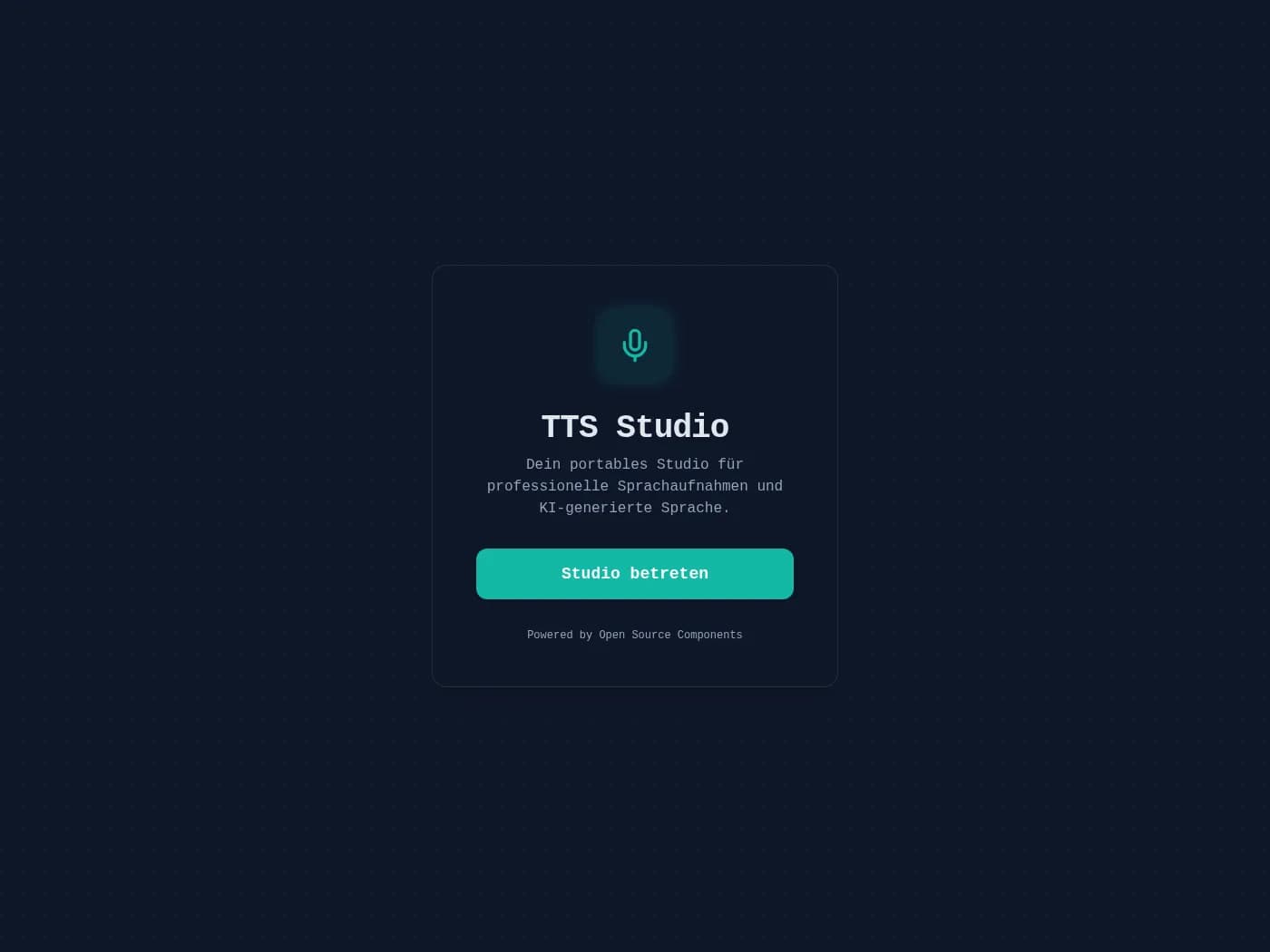 Open Source TTS Studio