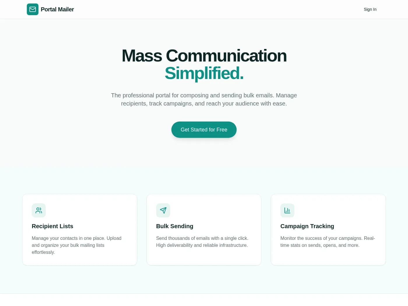 Portal Bulk Emailer