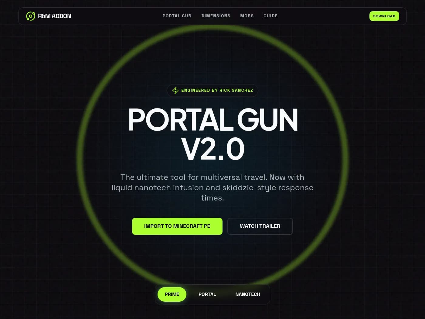 Rick & Morty Portal Gun Addon
