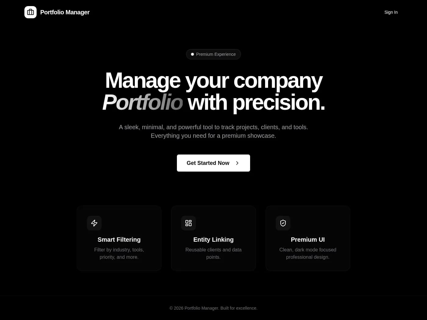 Minimal Portfolio Manager