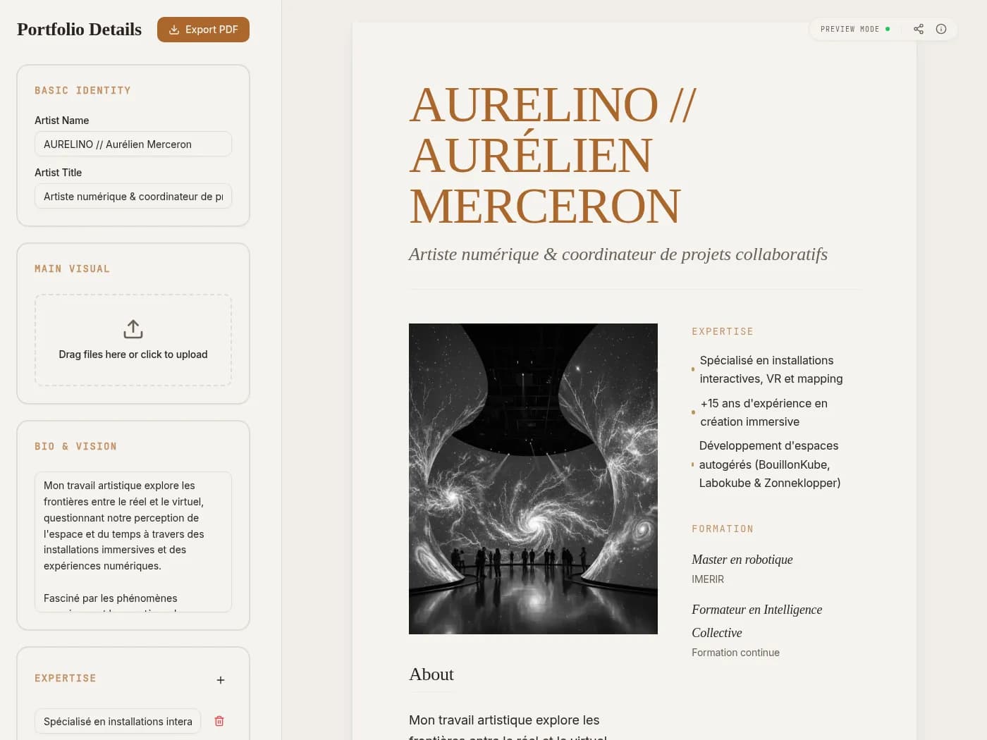 Art Portfolio PDF Builder