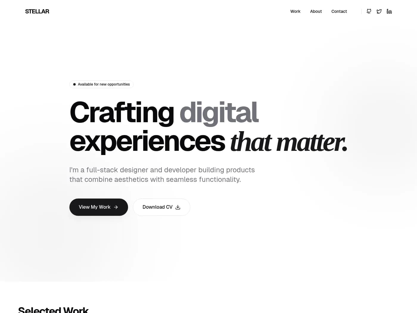 Stellar Portfolio Web