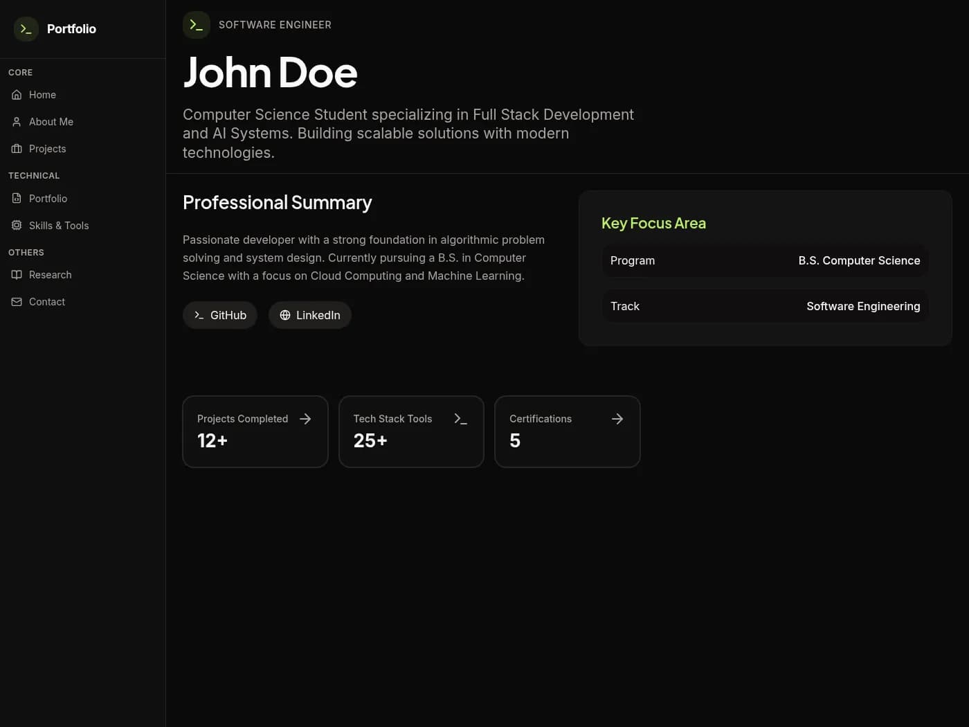 Showcase Portfolio Site