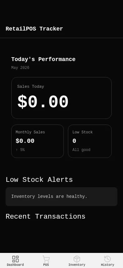 RetailPOS Tracker