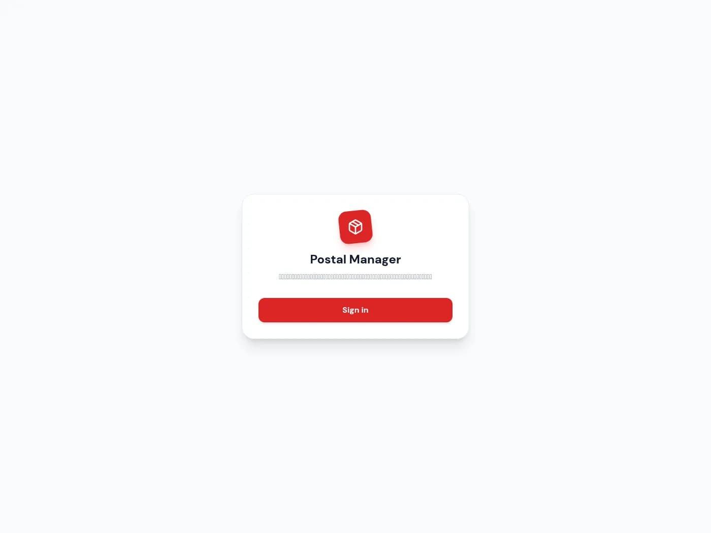 Postal Manager Web App
