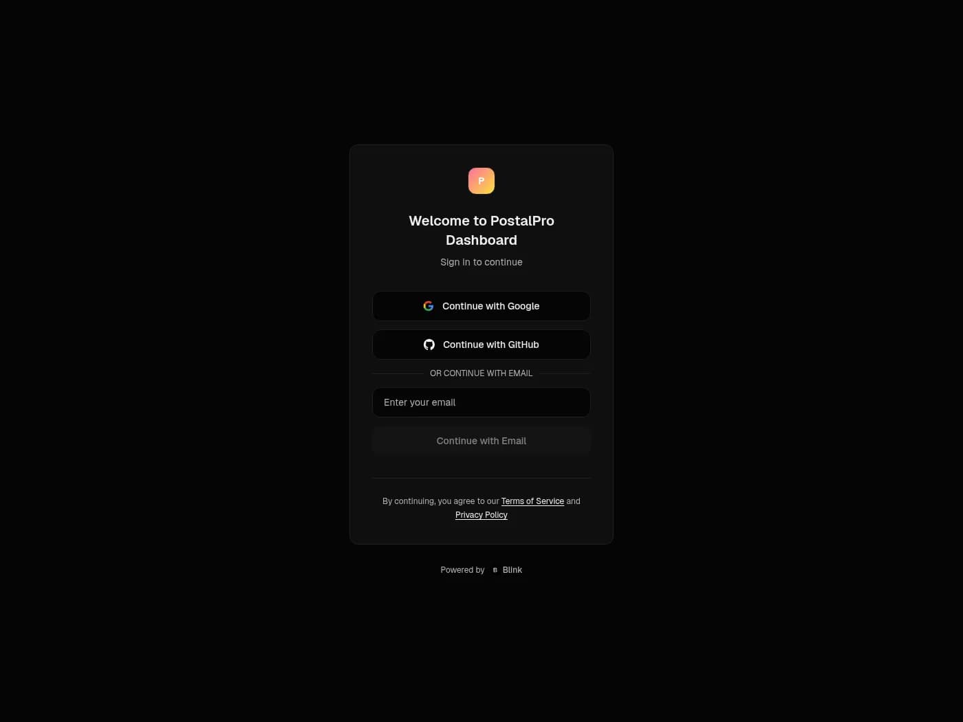 PostalPro Dashboard