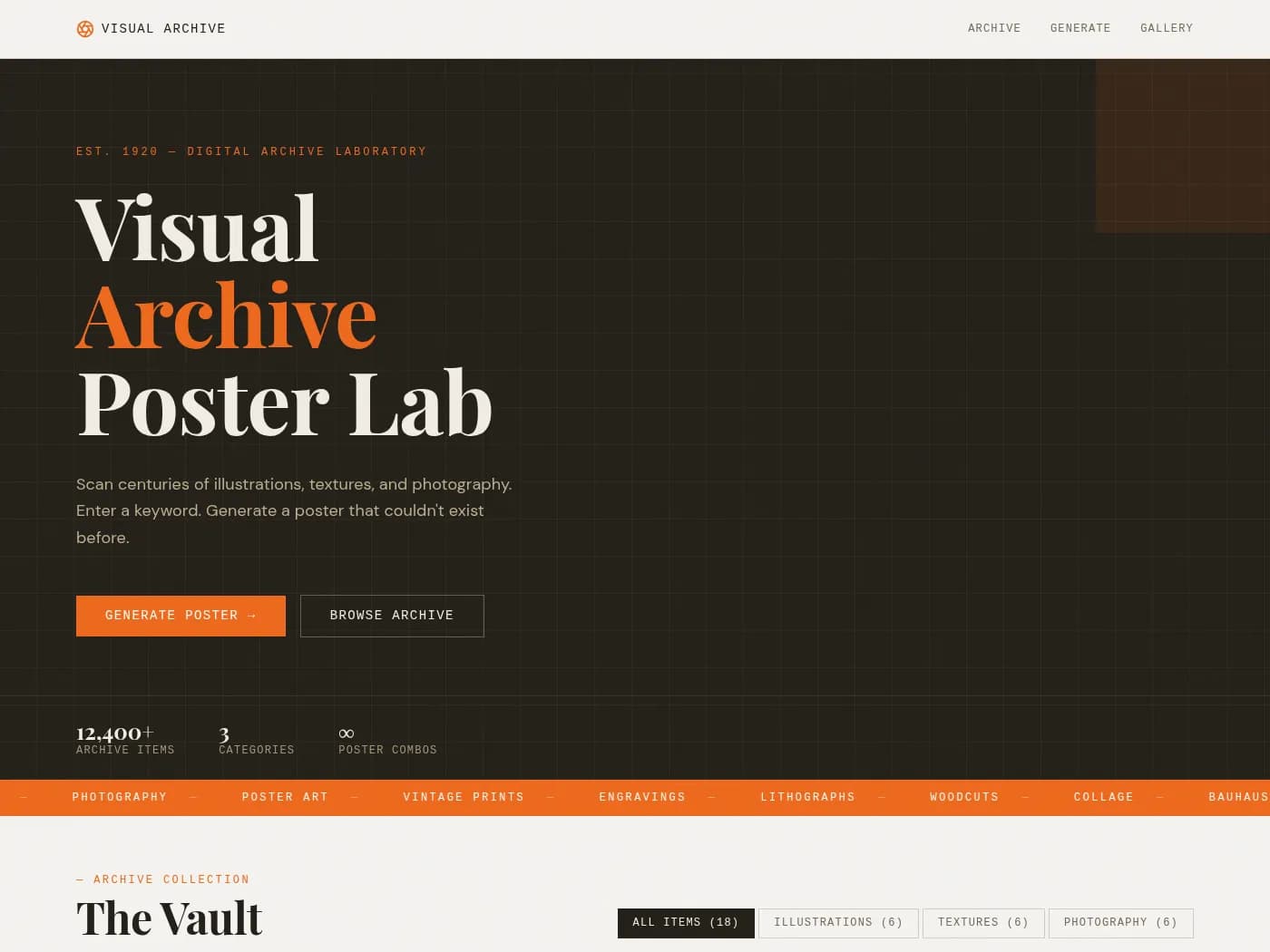Visual Archive Poster Lab