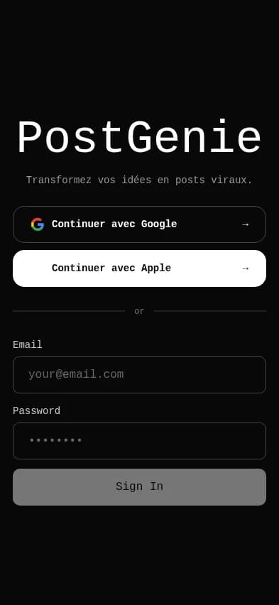 PostGenie Mobile