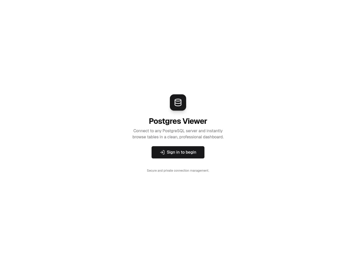 PostgreSQL Table Viewer