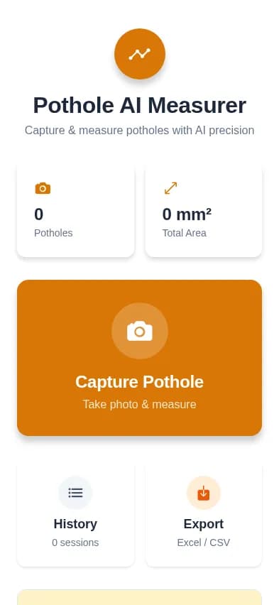 Pothole AI Measurer