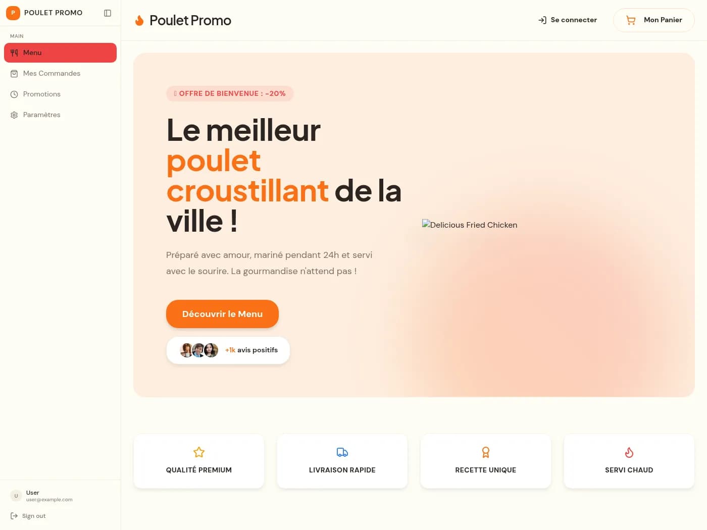 Poulet Promo Site