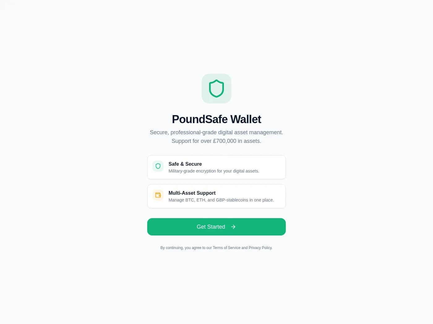 PoundSafe Crypto Wallet