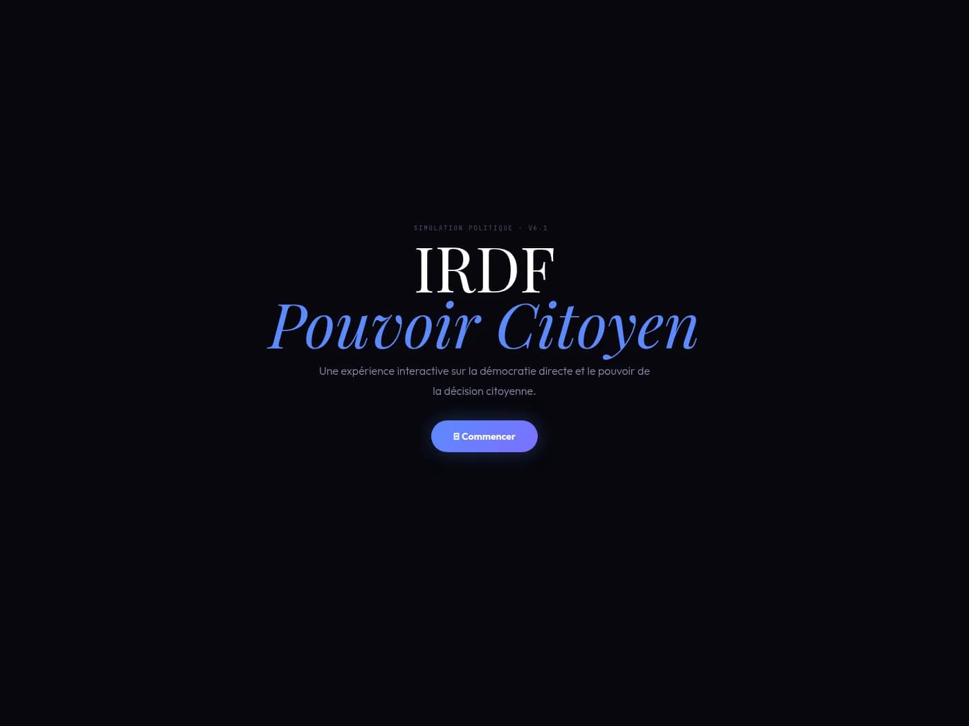 Pouvoir Citoyen Game